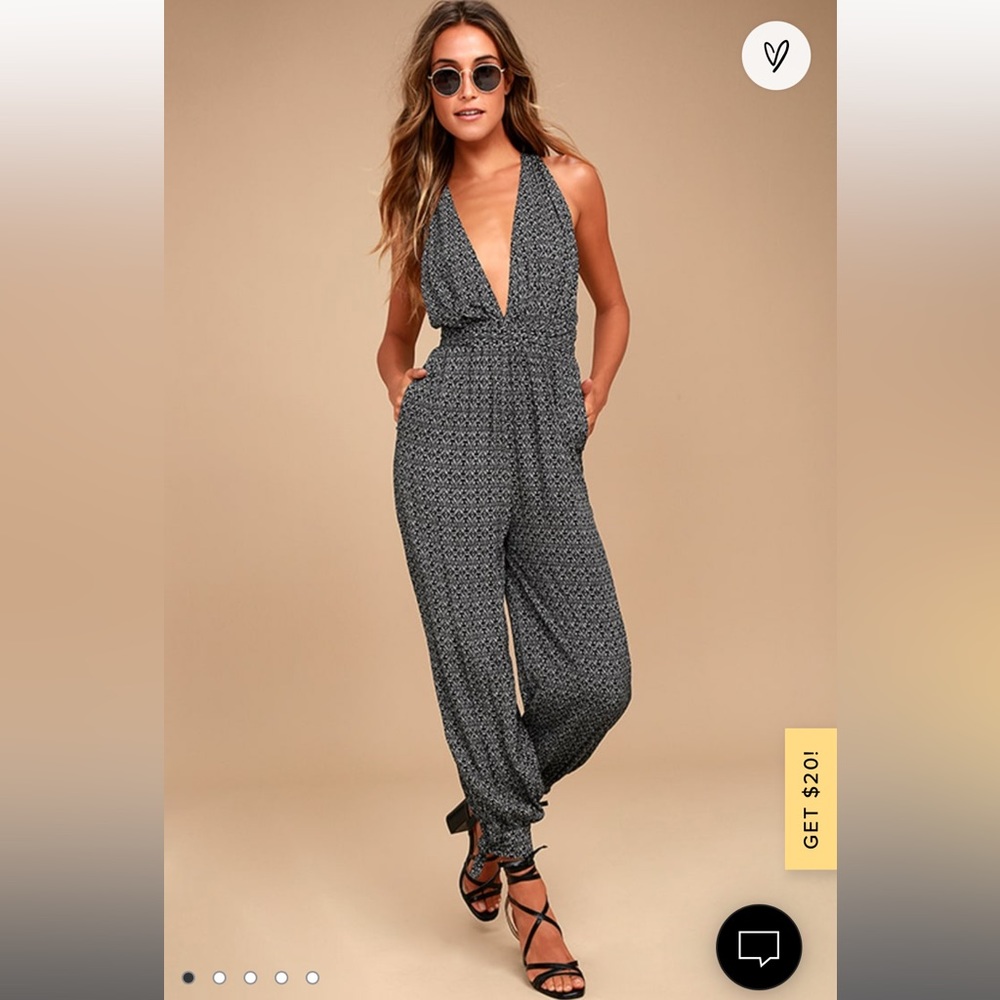 Lulus Halter Jumpsuit - Gem
